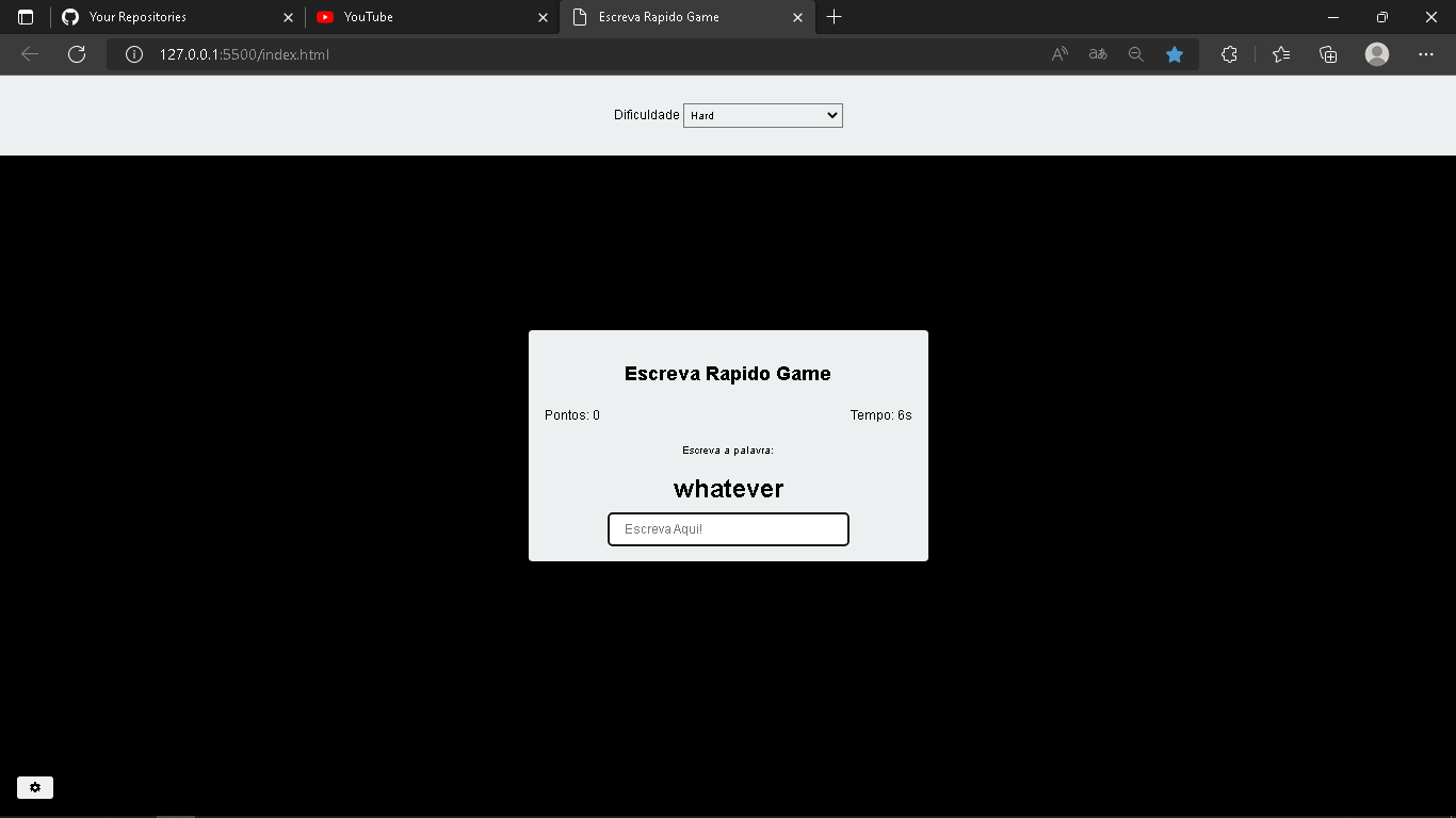 GitHub - WallisonPereiraOfc/Escreva-rapido-Game