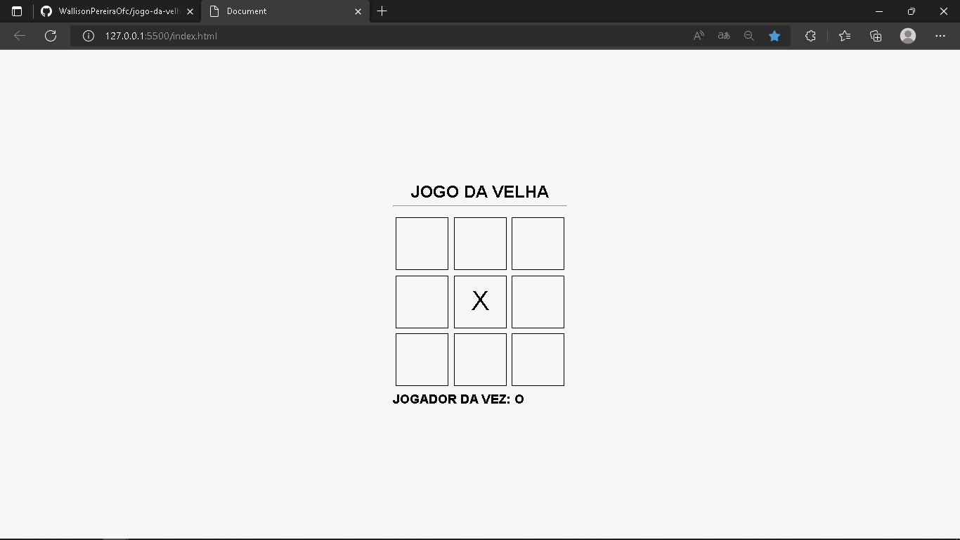 GitHub - WallisonPereiraOfc/jogo-da-velha