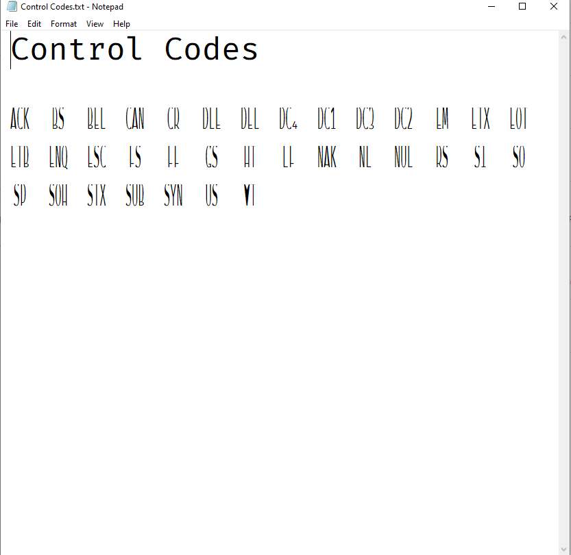 Control Codes · Issue #1447 · tonsky/FiraCode · GitHub