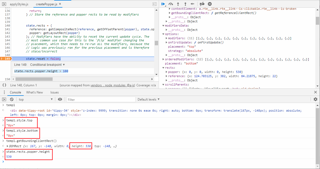 adaptive positioning with usePopper vertical position failing in certain circumstances · Issue ...