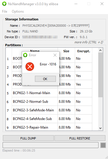 FULL DUMP emuMMC - Error 1016 · Issue #5 · eliboa/NxNandManager · GitHub