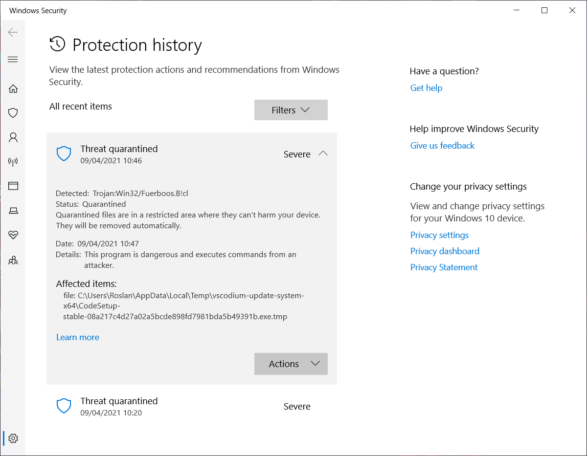 VSCodium update file infected with trojan · Issue #704 · VSCodium/vscodium · GitHub
