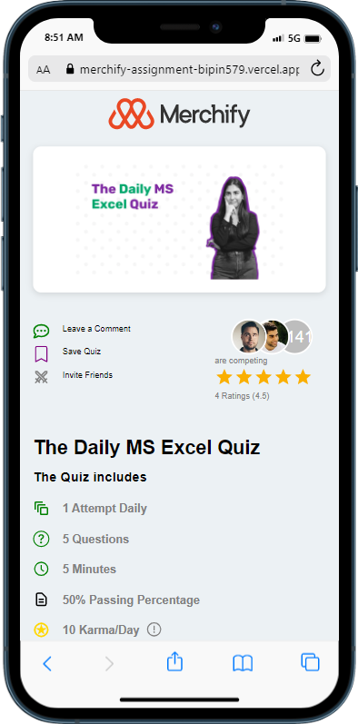 GitHub - Bipin579/Merchify_assignment: It is a quiz web application where users can play quiz ...