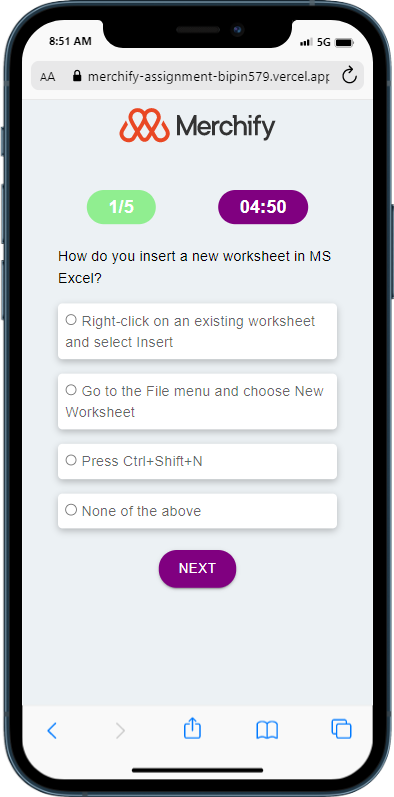 GitHub - Bipin579/Merchify_assignment: It is a quiz web application where users can play quiz ...