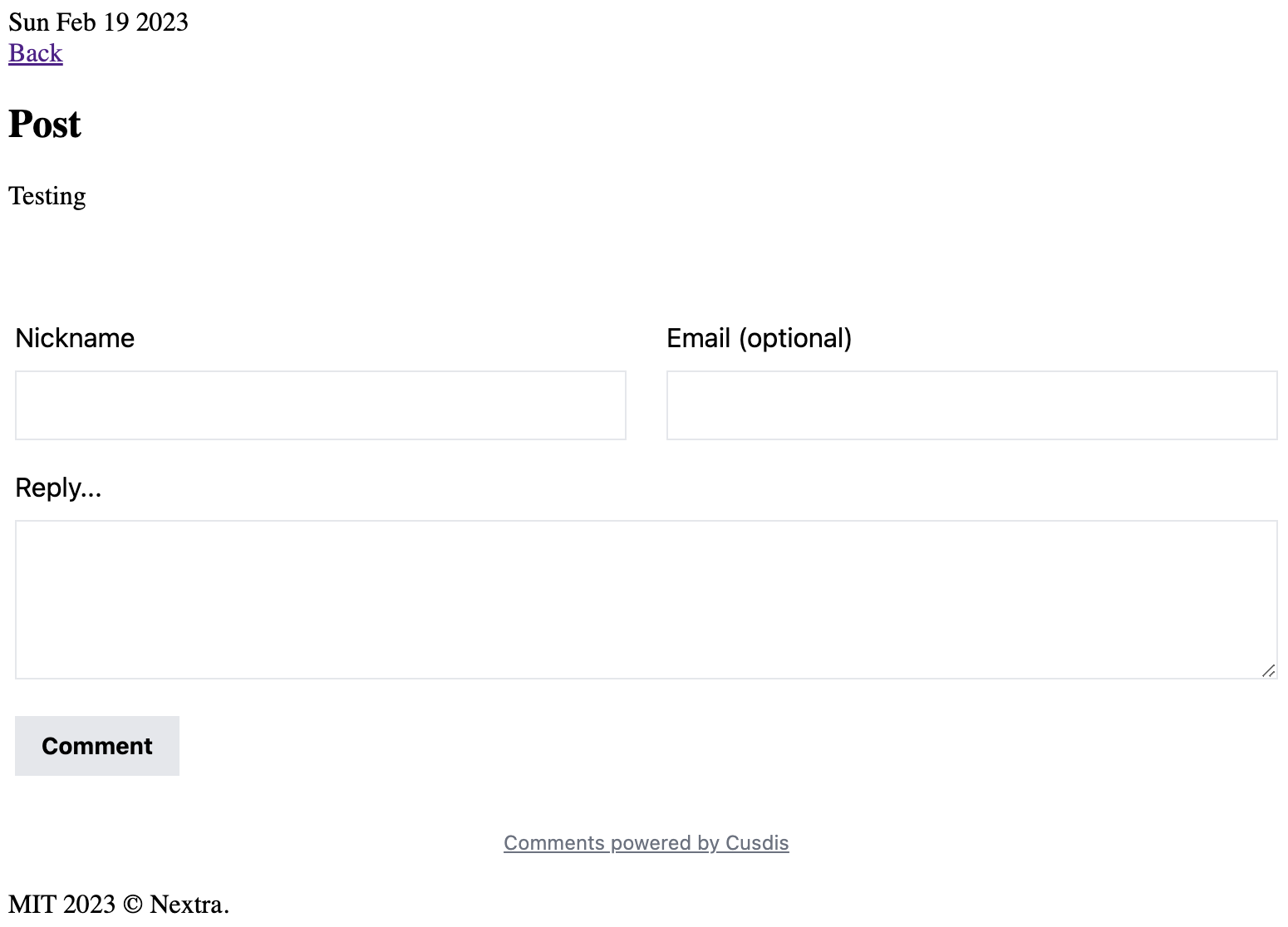 Bug/Regression - cusdis comments no longer appear · Issue #1529 · shuding/nextra · GitHub