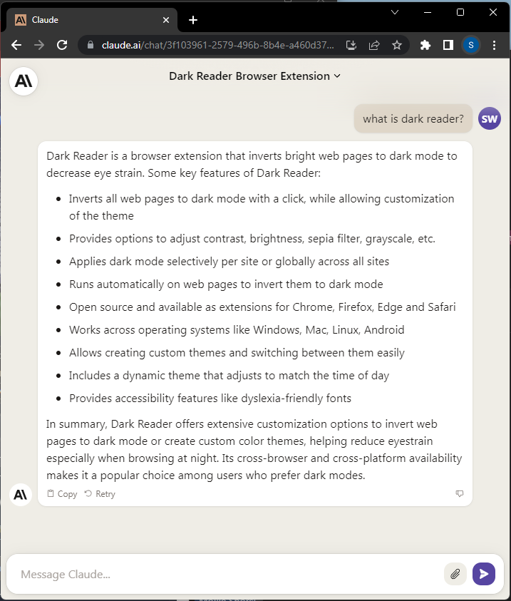 Broken Website Claudeai · Issue 11520 · Darkreaderdarkreader · Github