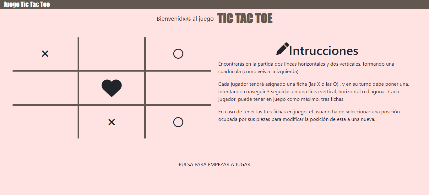 GitHub - Ainamoreno/Proyecto-Tic-Tac-Toe: Tic Tac Toe