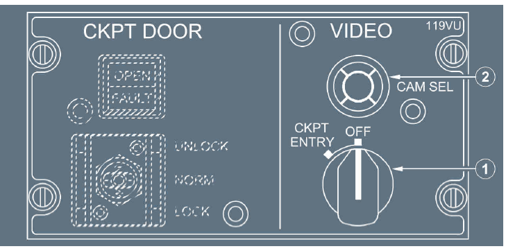 Cockpit door video button should display cockpit door image on ECAM ...