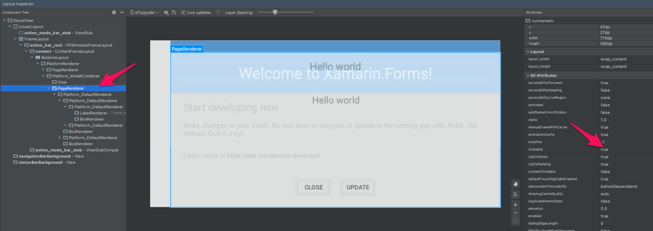 Android Modalpage Has Clickable Set To True On Pagerenderer · Issue 14242 · Xamarinxamarin