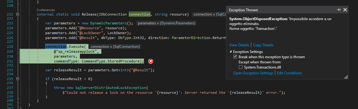 Hangfire.SqlServer throws System.ObjectDisposedException on SqlServerDistributedLock release ...