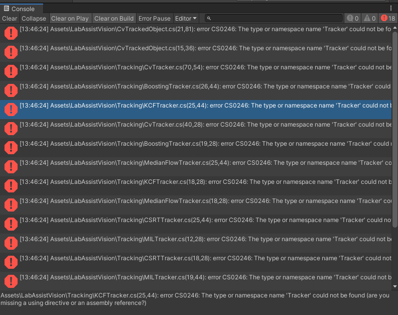 Missing Namespace "Tracker" and missing configuration profiles · Issue #15 · cookieofcode ...