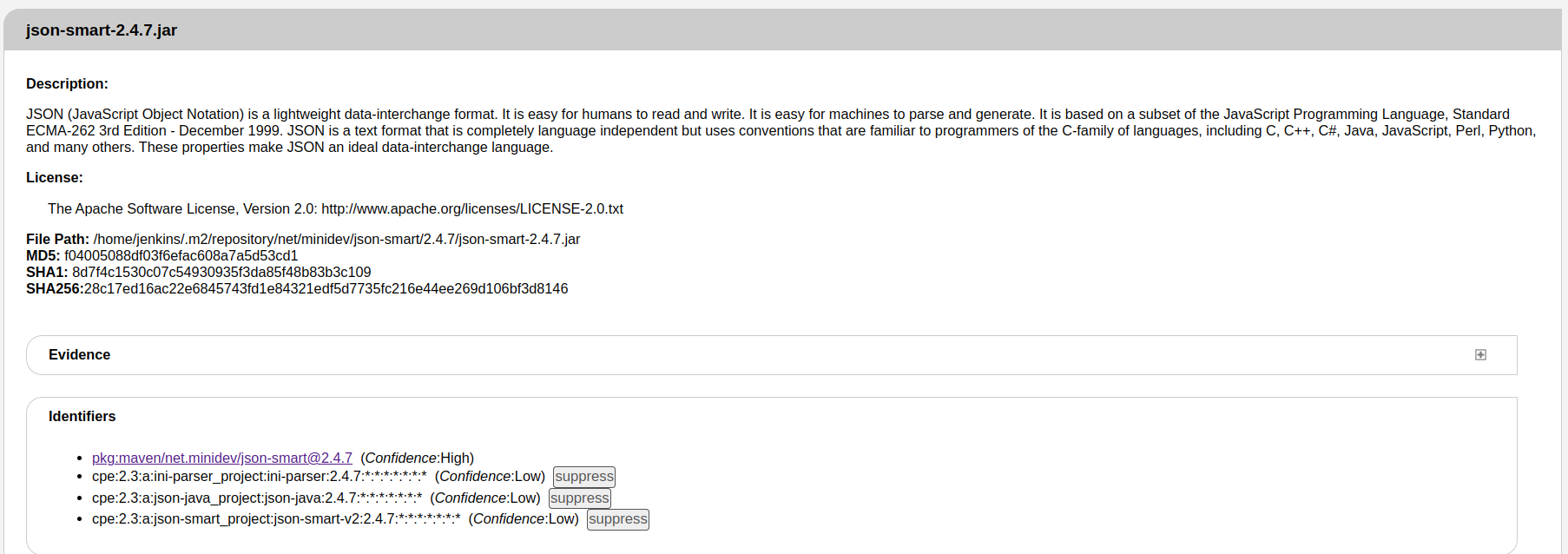 [FP]: json-java CVE flagged for multiple unrelated Java JSON projects · Issue #5502 · jeremylong ...