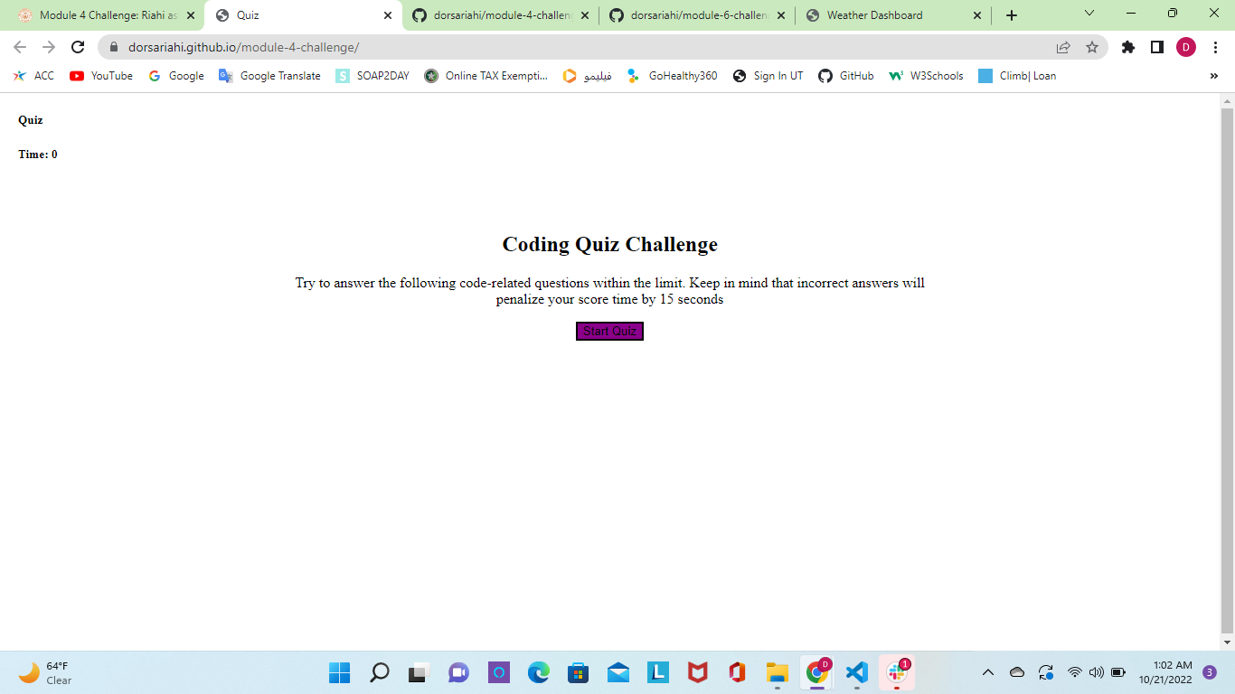 GitHub - dorsariahi/module-4-challenge