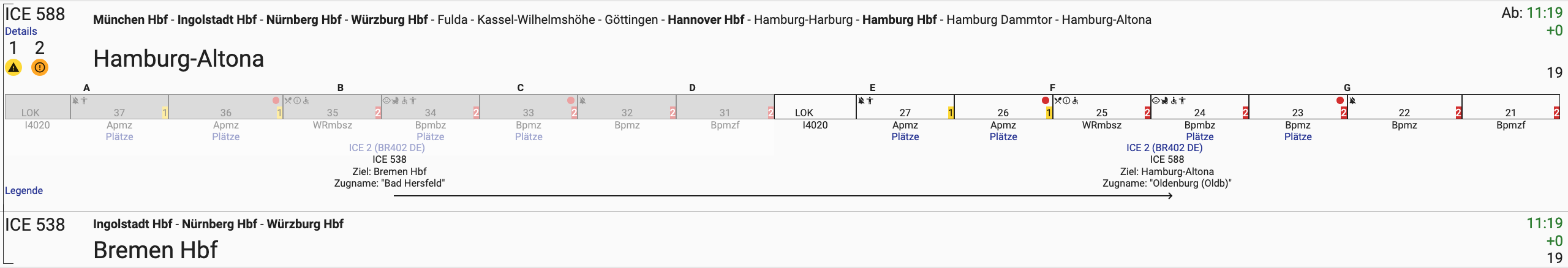 Wagenreihung / Train information sometimes does not show up in train detail view · Issue #282 ...