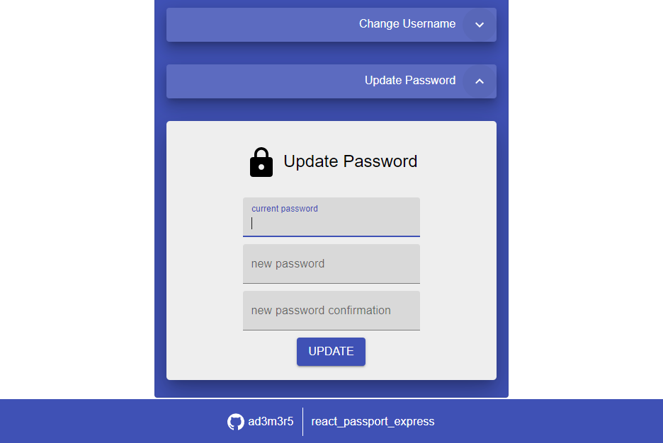 Github Ad3m3r5react Passport Express React Front End Express Back End With Authentication