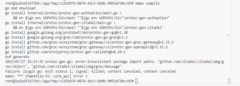 COPY zitadel /app/zitadel Zitadel folder not available while building through build/dockerfile ...