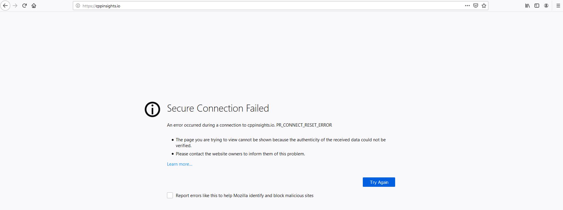 Unable to open cppinsights on some networks · Issue #244 · andreasfertig/cppinsights · GitHub