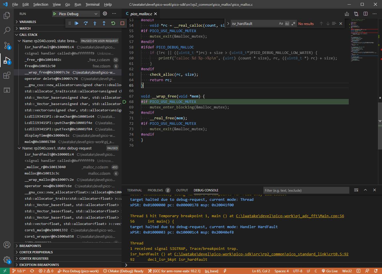 [pj_adc_fft] System freeze · Issue #2 · iwatake2222/pico-work · GitHub