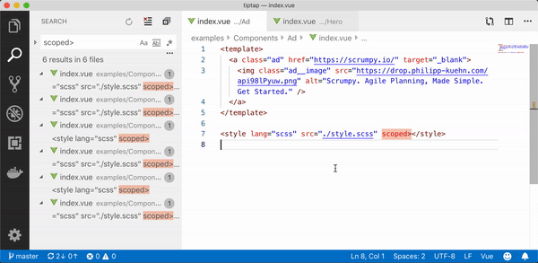 Highlight currently open editor window in search results panel · Issue ...
