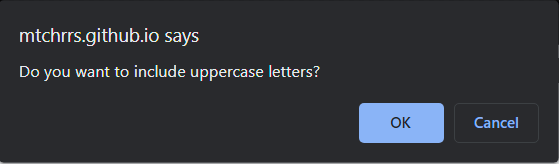Github Mtchrrs Random Password Generator