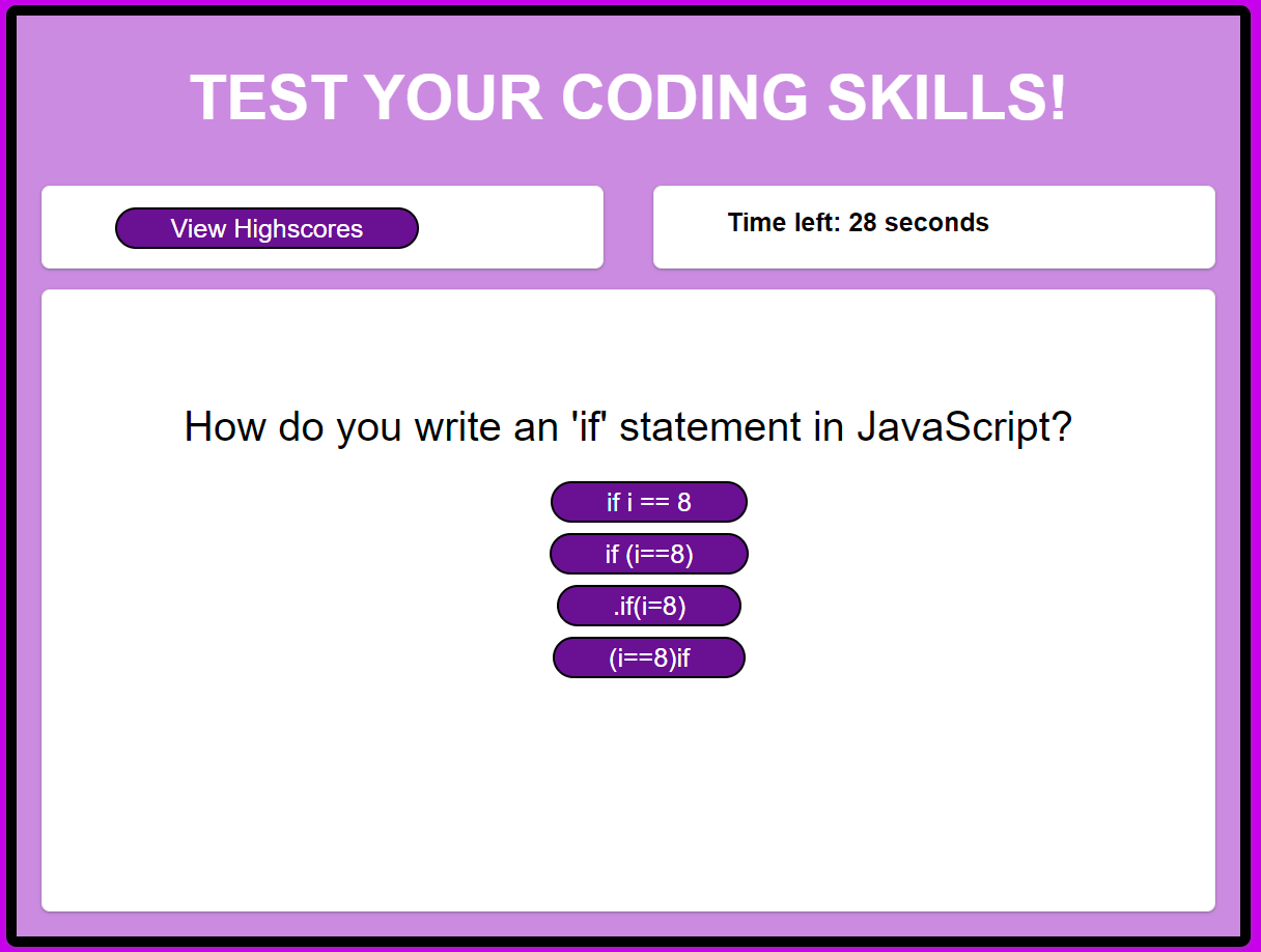 GitHub - mtchrrs/coder-quiz: Week 4 Project for Coding Bootcamp