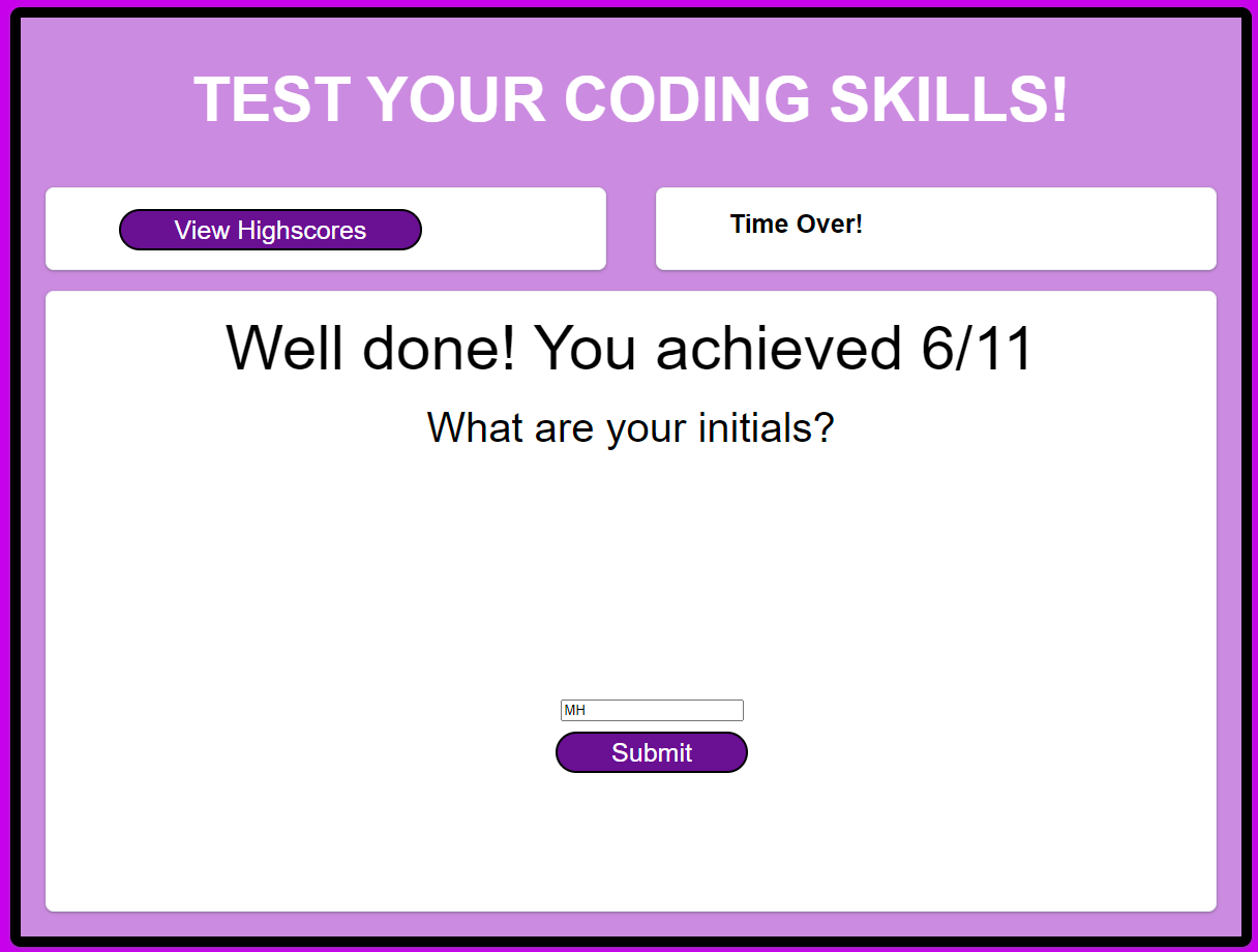 GitHub - mtchrrs/coder-quiz: Week 4 Project for Coding Bootcamp