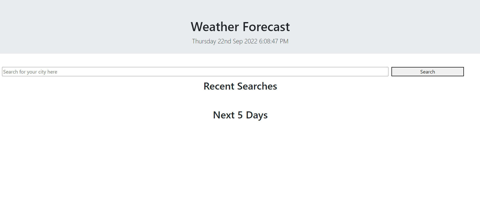 GitHub - mtchrrs/weather-dashboard: Sunny? Rainy? Who knows? You can ...