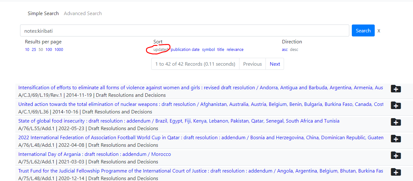 Search results change depending on sorting · Issue #735 · dag-hammarskjold-library/dlx-rest · GitHub
