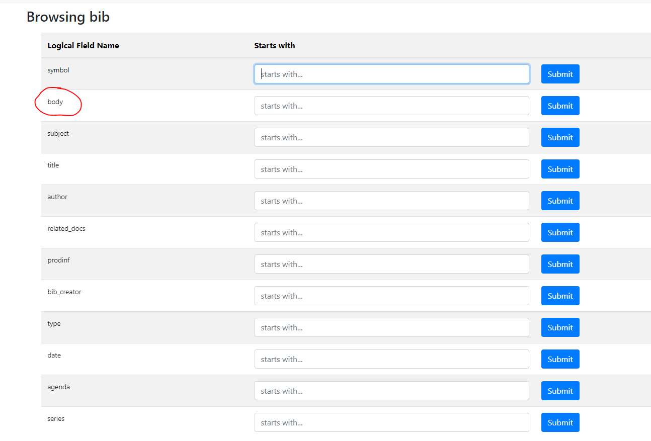 Change label of logical field "Body" to "Series Symbol" · Issue #870 · dag-hammarskjold-library ...
