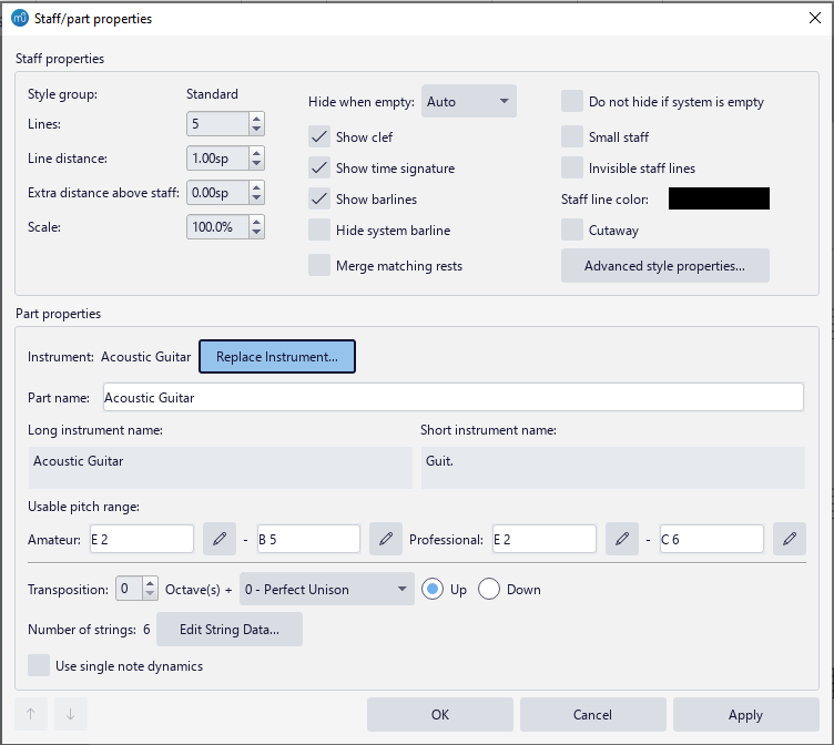 [MU4 Task] Add new instruments for fretted instruments that have tablature option · Issue #11497 ...