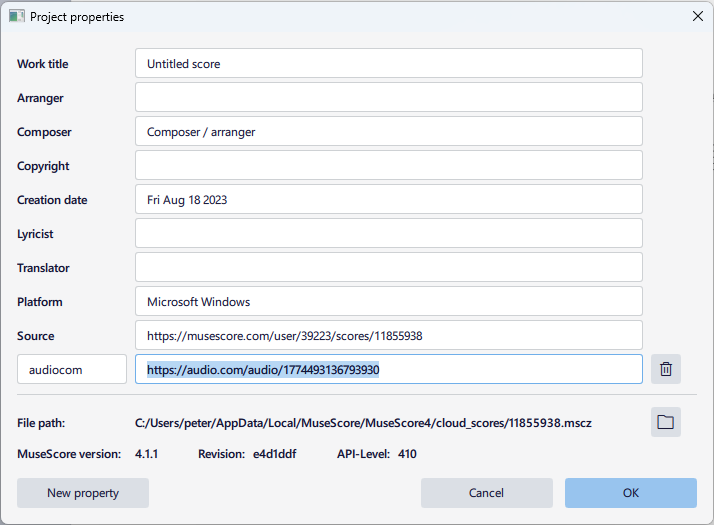 [MU4 Task] Update 'Share on Audio.com' dialog · Issue #19115 · musescore/MuseScore · GitHub