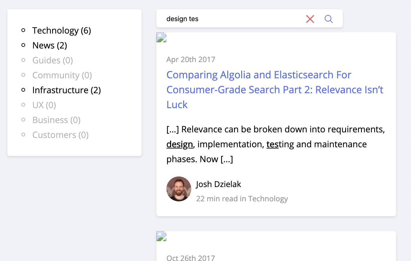 Option to have every facet returned, even if results for that facet are ...