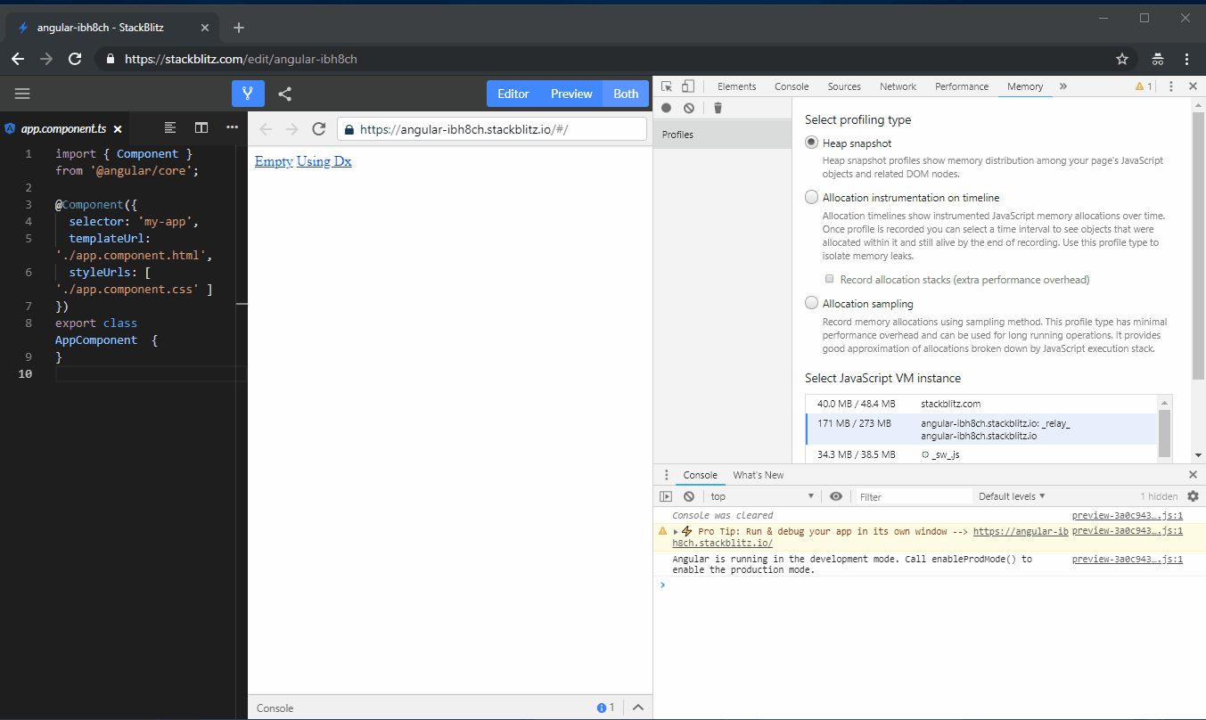 Memory Leak using dxTemplate · Issue #6564 · DevExpress/DevExtreme · GitHub