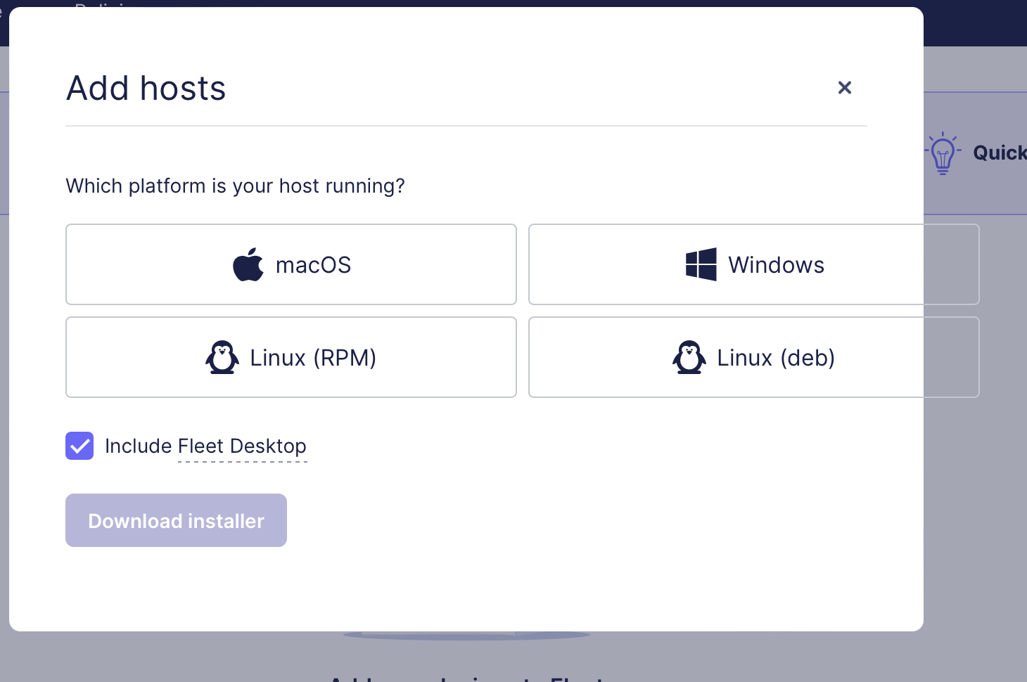 Add host modal on Sandbox is broken · Issue #11993 · fleetdm/fleet · GitHub
