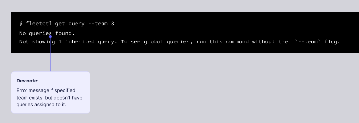 Missing information when listing a Team with no queries in CLI · Issue #12996 · fleetdm/fleet ...