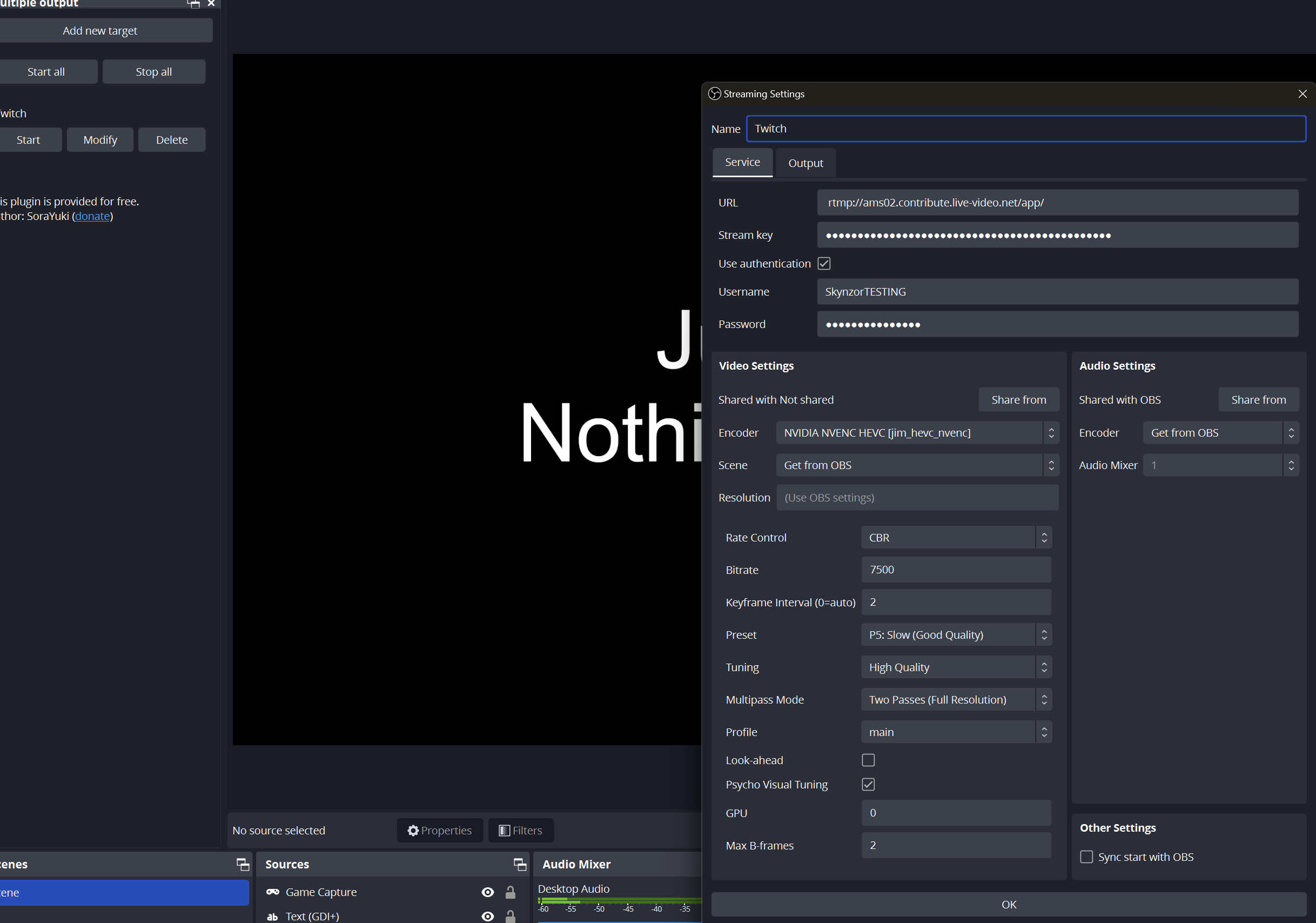 Streaming to twitch not working? · Issue #354 · sorayuki/obs-multi-rtmp · GitHub
