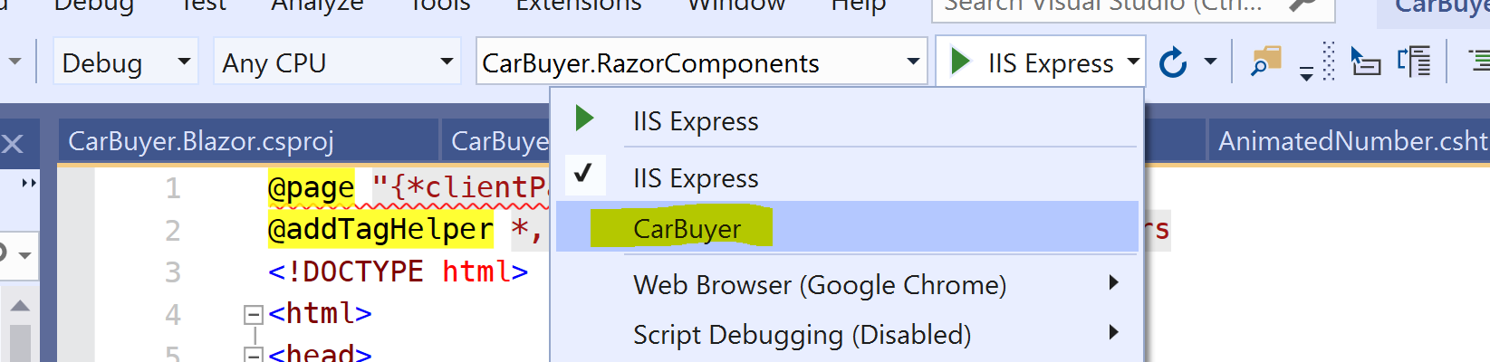 .NET Razor components : System.InvalidOperationException: ComponentHub doesn't have an ...