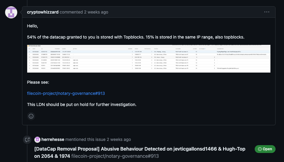 [DataCap Application] - · Issue #1918 · filecoin-project/filecoin-plus-large-datasets · GitHub