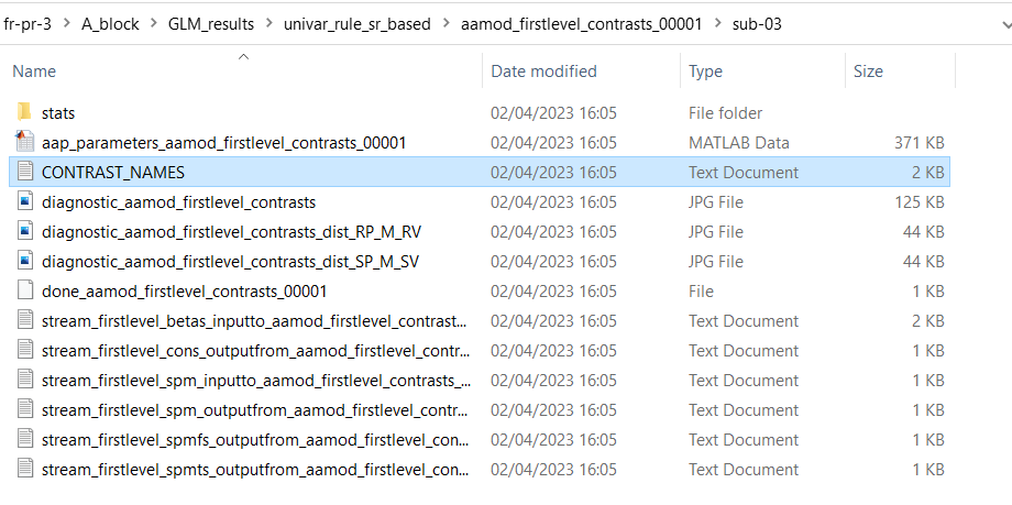 Contrast names.txt shows regressor names · Issue #385 · automaticanalysis/automaticanalysis · GitHub