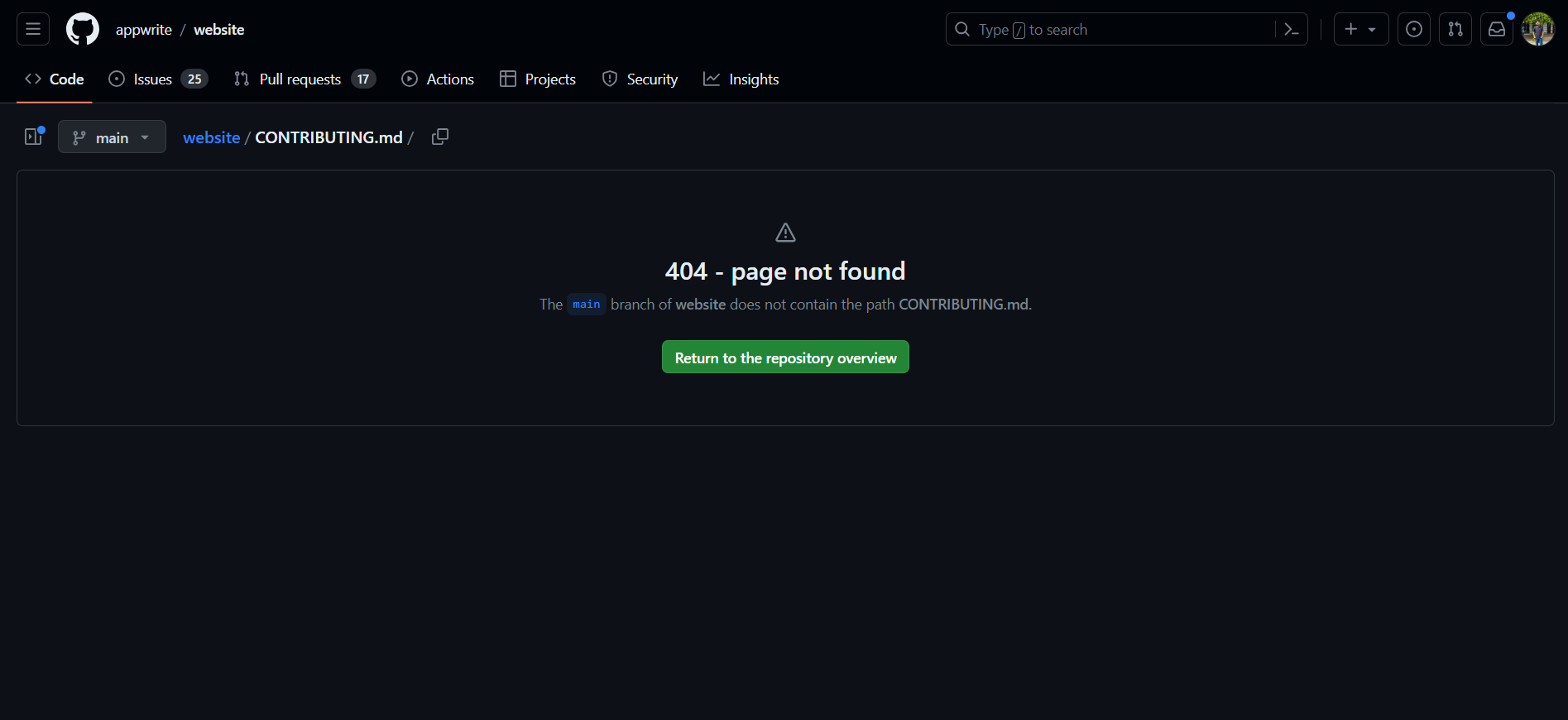 📚 Documentation: Contribution Guide is missing · Issue #177 · appwrite/website · GitHub