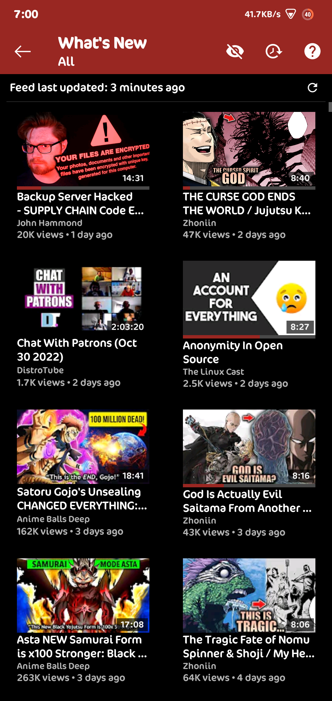 What's New Feed Isn't Updating · Issue #9273 · TeamNewPipe/NewPipe · GitHub