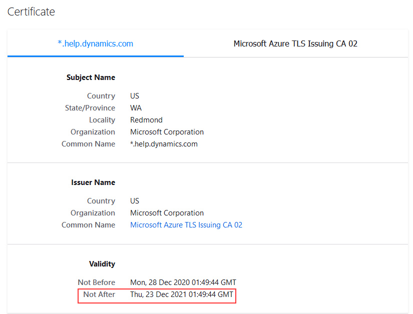 Expired Certificate 202112 · Issue 4156 · Microsoftdocsdynamics 365 Unified Operations Public
