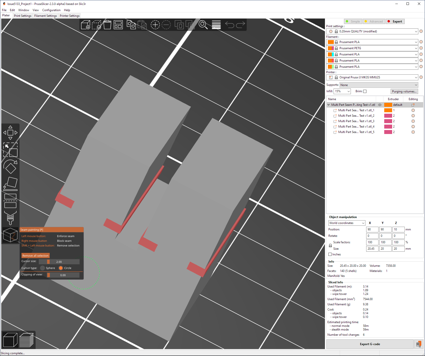 [2.3.0-alpha3] Seam editing/painting on multi-part models · Issue #5144 ...