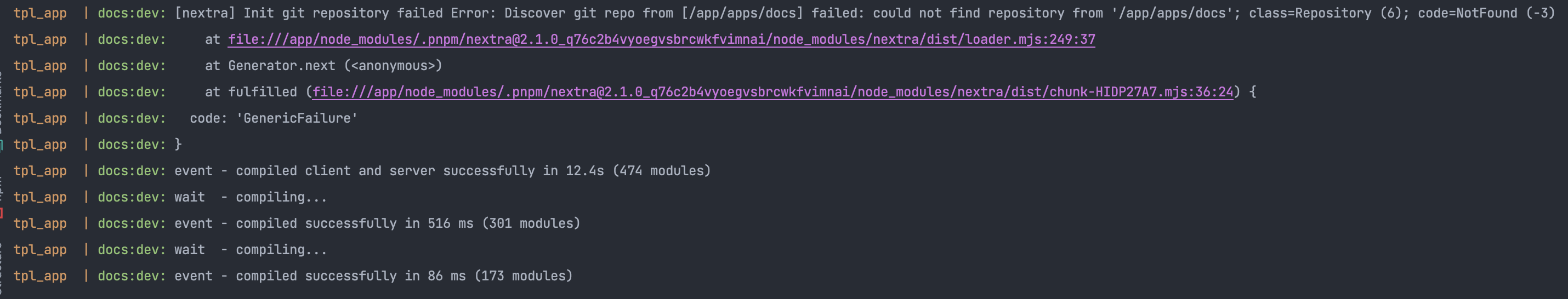 Git error when using as app inside monorepo · Issue #1226 · shuding/nextra · GitHub