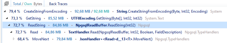 Question: Memory allocation for jsonb · Issue #2365 · npgsql/efcore.pg · GitHub