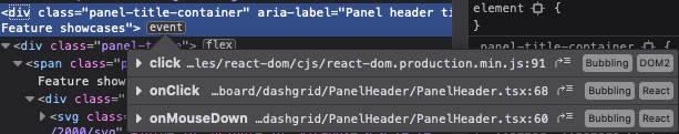 Panel context dropdown menu does not open from title in chrome · Issue ...