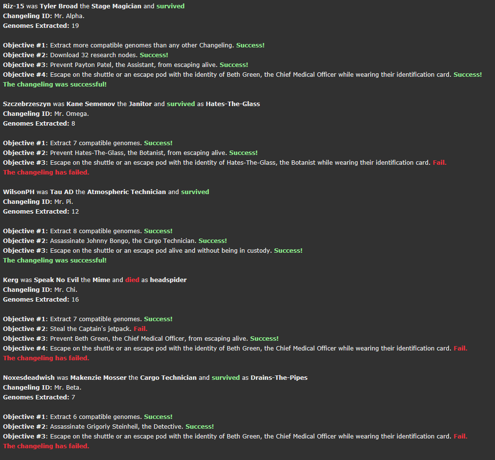 Latejoin changelings only get 3 objectives instead of 4 · Issue #8033 · BeeStation/BeeStation ...