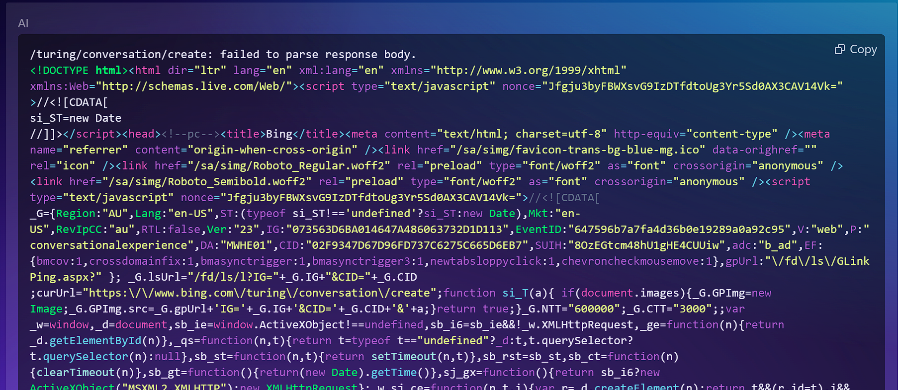 Failed to parse response body. · Issue #393 · waylaidwanderer/node-chatgpt-api · GitHub