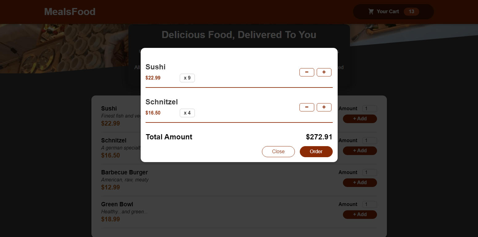 GitHub - MahsumaRezai/MealsFood: Building a meal delivery application with React js