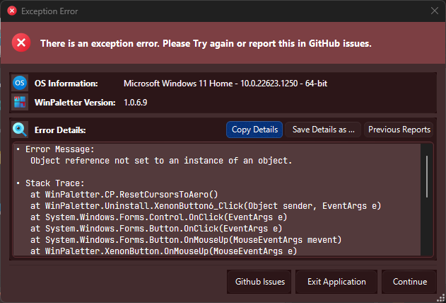 Uninstall issue · Issue #68 · Abdelrhman-AK/WinPaletter · GitHub